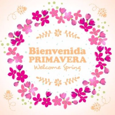 Tarjetas de primavera gratis con frases cortas